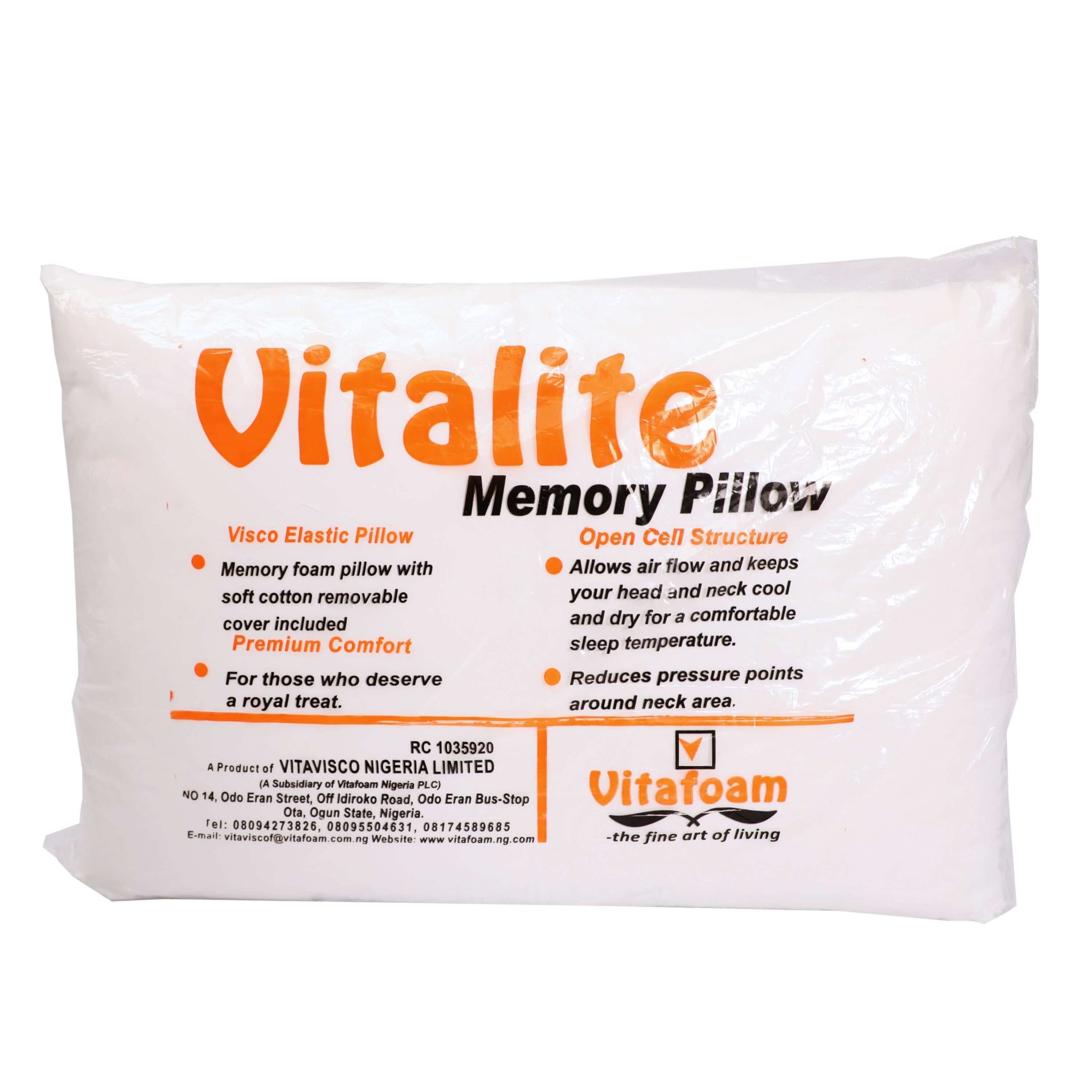 Vitalite Memory Pillow - Vitafoam Nigeria